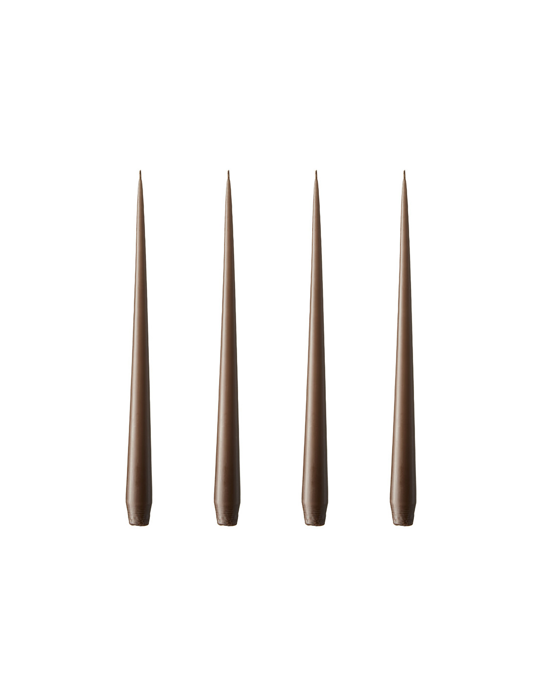 Lot 4 cierges chocolat mat - Ester&Erik