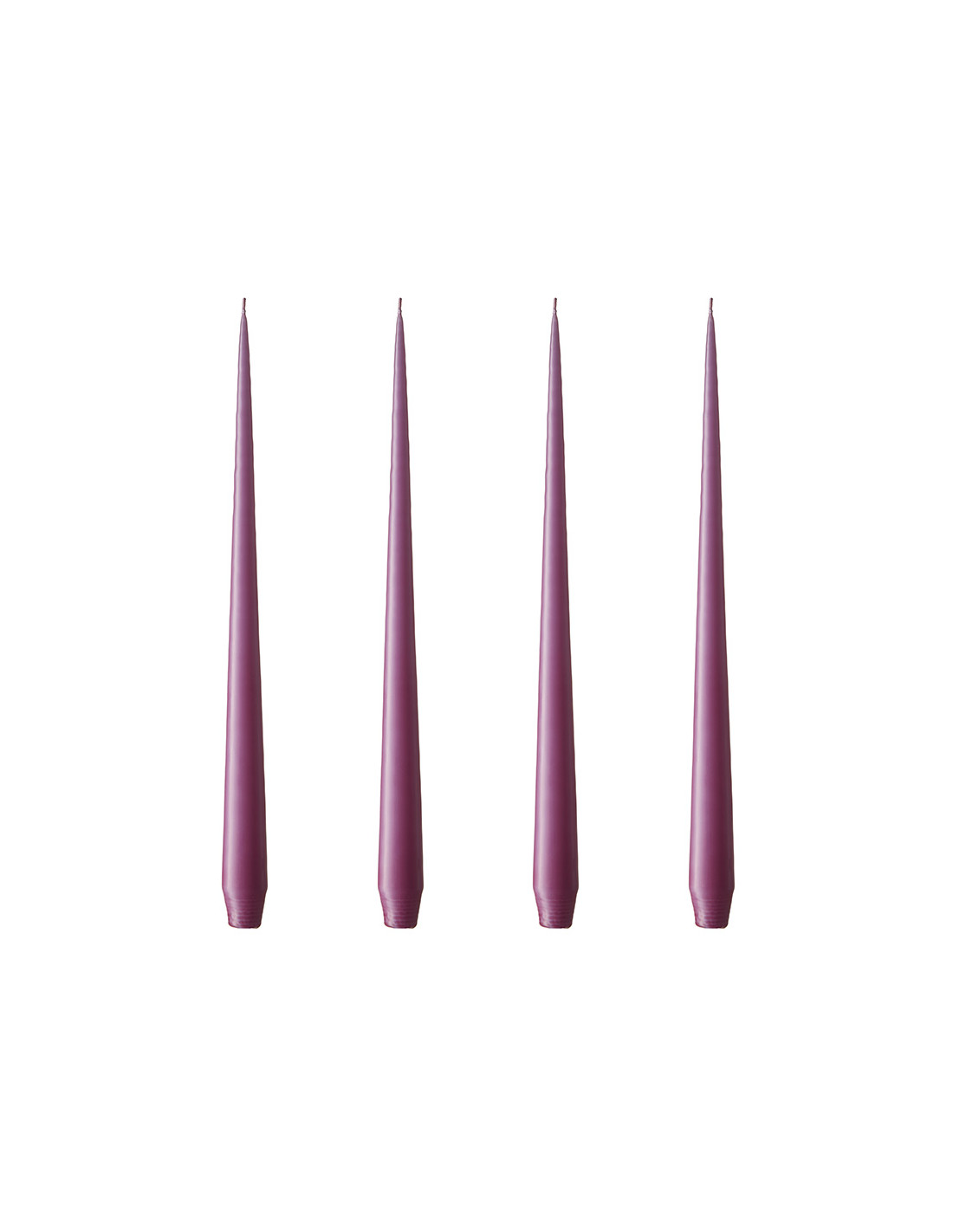 Lot 4 cierges fuchsia mat - Ester&Erik